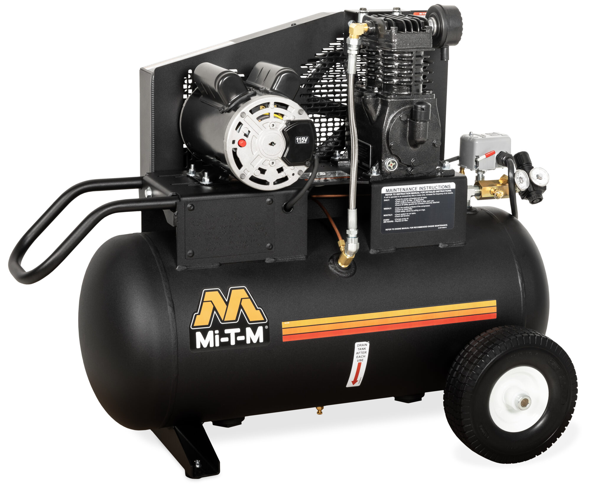 20-Gallon Single Stage Electric | AM1-PE15-20M | Mi-T-M Equipment Sales