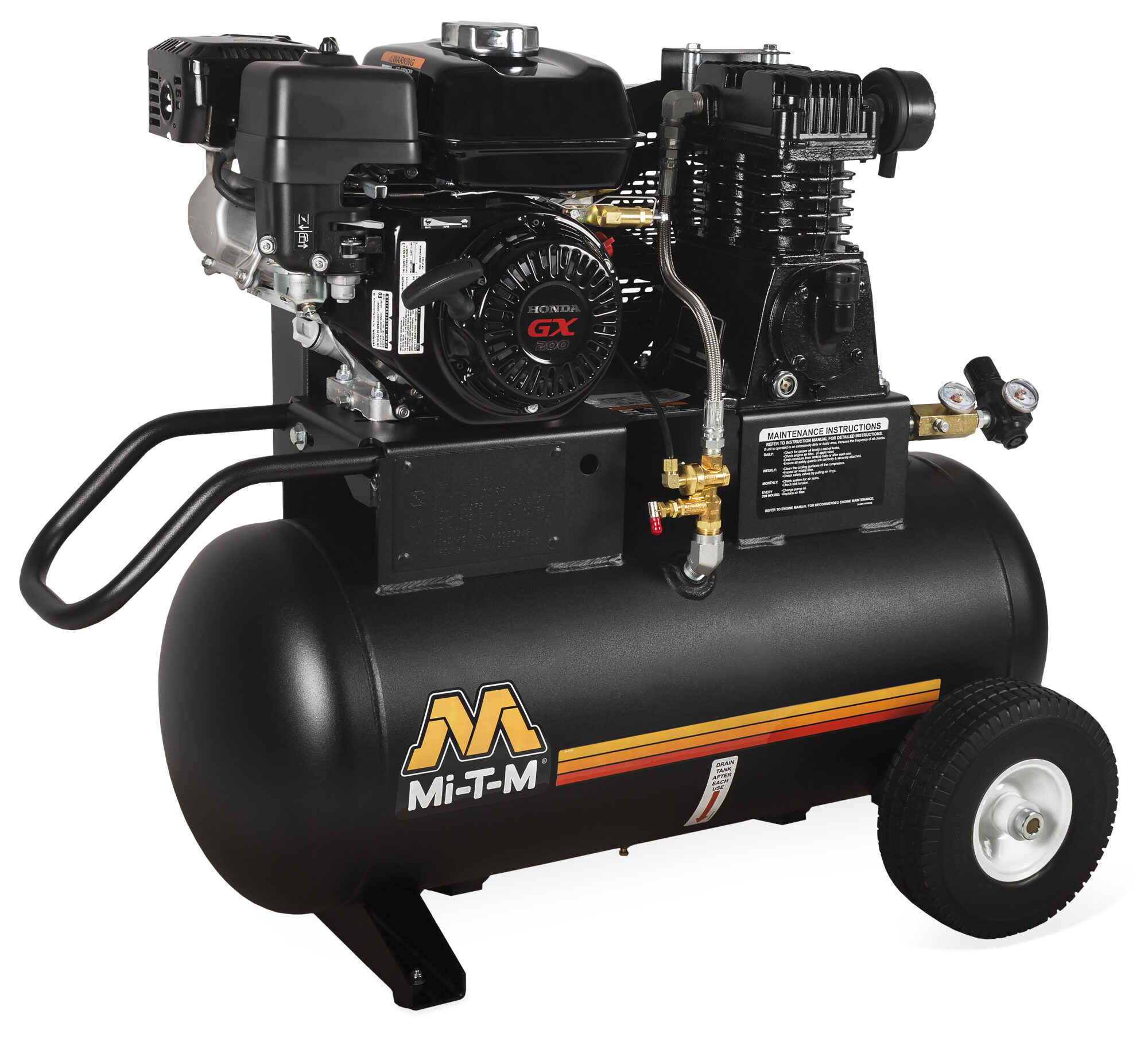 20-Gallon Single Stage Gasoline | AM1-PH65-20M | Mi-T-M Equipment Sales