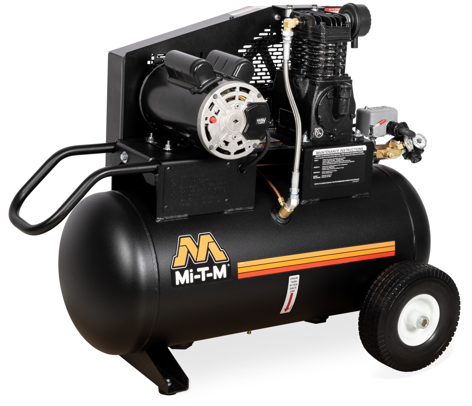 20-Gallon Single Stage Electric | AM1-PE02-20M | Mi-T-M Equipment Sales