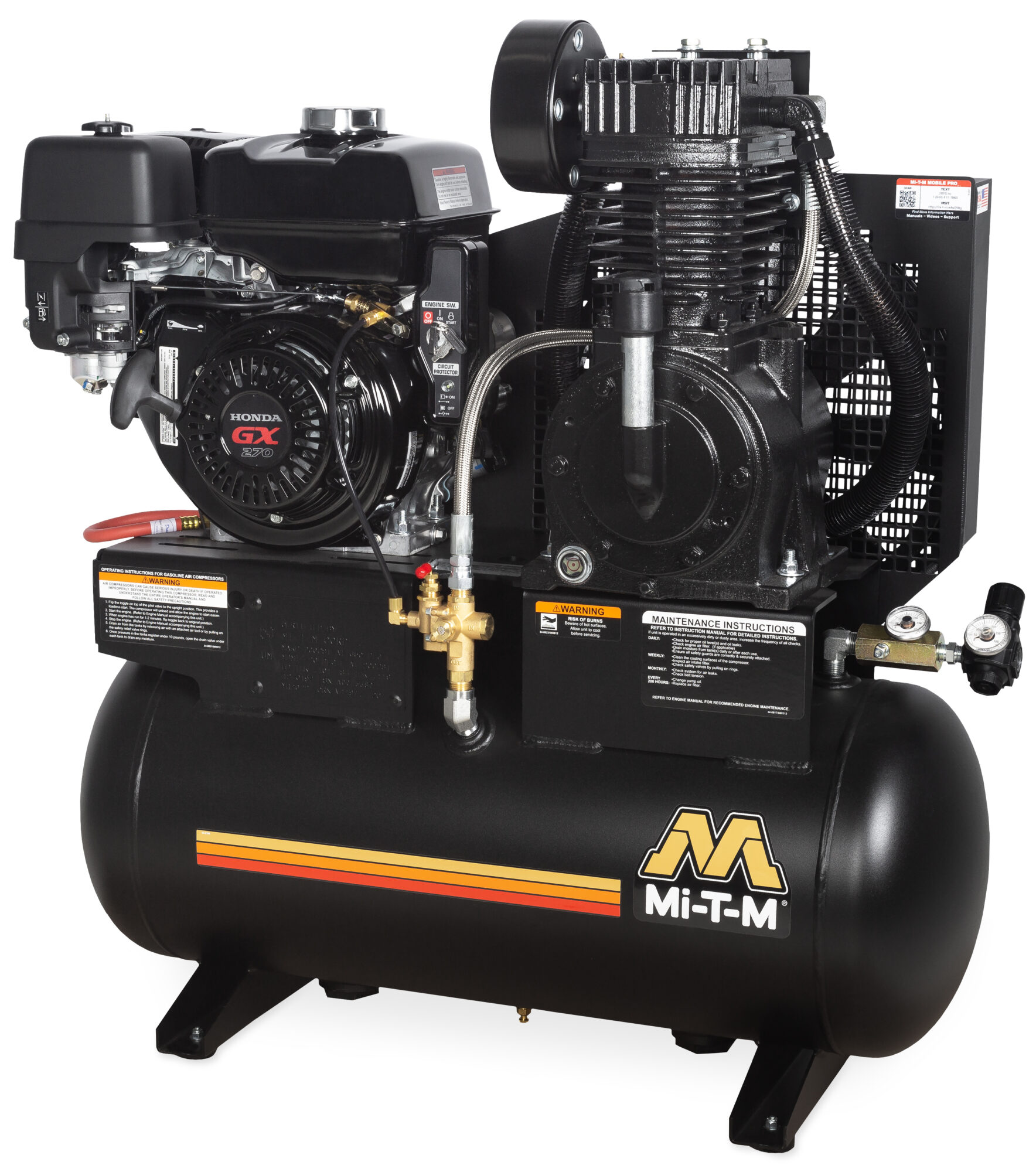 20-Gallon Two Stage Gasoline | AM2-SH09-20ME | Mi-T-M Equipment Sales